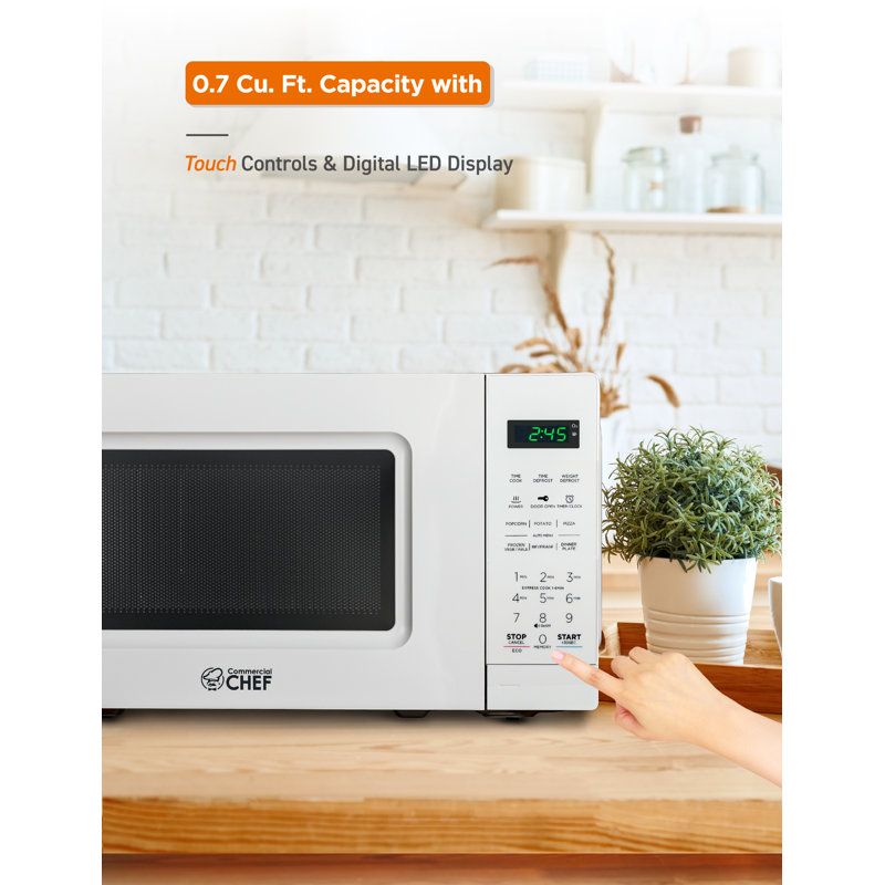 Commercial Chef 17.3" 0.7 cu ft. 700 - Watt Countertop Microwave & Reviews | Wayfair